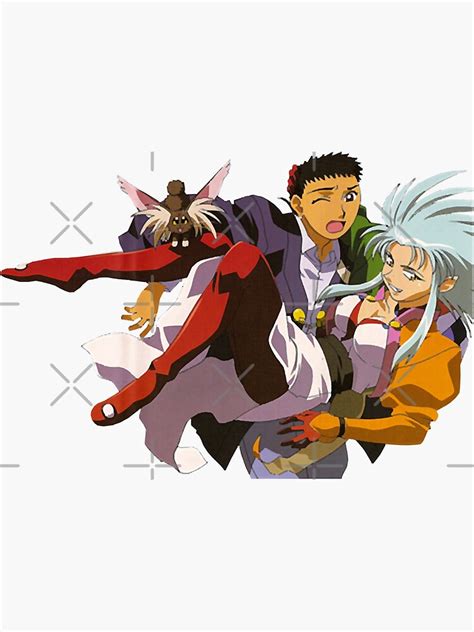People Classic Tenchi And Ryoko Vintage Style Art Sticker For Sale By