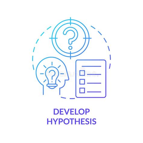 Develop Hypothesis Blue Gradient Concept Icon Stock Vector