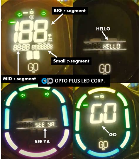 7 Segment And 16 Segment Displays Numbers And Letters Opto Plus Led