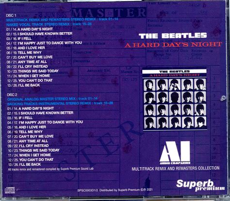 The Beatles A Hard Day´s Night Audio Companion Multitrack Remix And