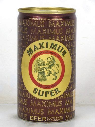1975 Maximus Super Beer 12oz T92 15 Ring Top Utica New York For Sale At