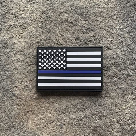 Thin Blue Line Flag Pvc Patch Patchops