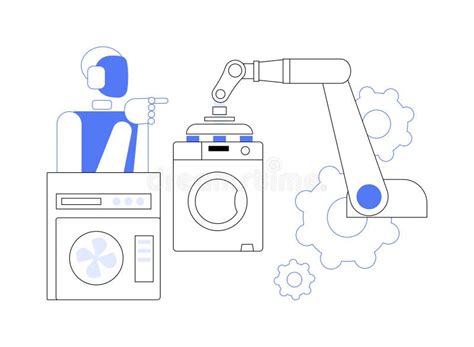 Household Robots Abstract Concept Vector Illustrations Stock Vector