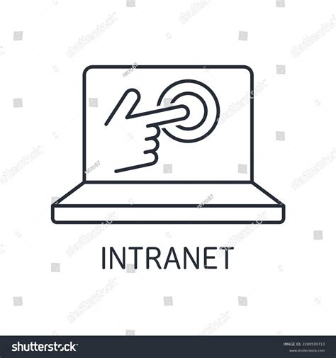 Intranet Portal Gateway Access Corporate Information Stock Vector