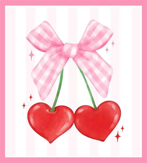 Preppy Cherry Bows Wallpapers Wallpaper Cave