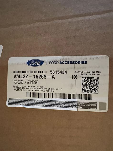 Wisconsin Ford Bushwacker Black Pocket Fender Flares Nib Part Vml3z