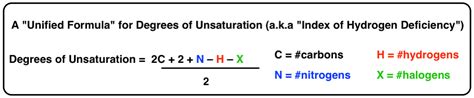 Calculate Degree Of Unsaturation Formula