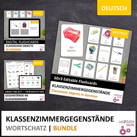 Bundle KlassenzimmergegenstÄnde Vocabulary Classroom Objects In