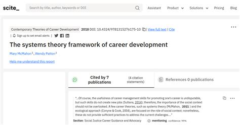 The Systems Theory Framework Of Career Development
