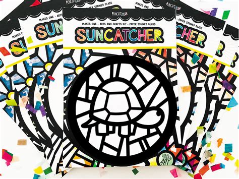 Turtle Suncatcher Craft Kit Punchofcolor