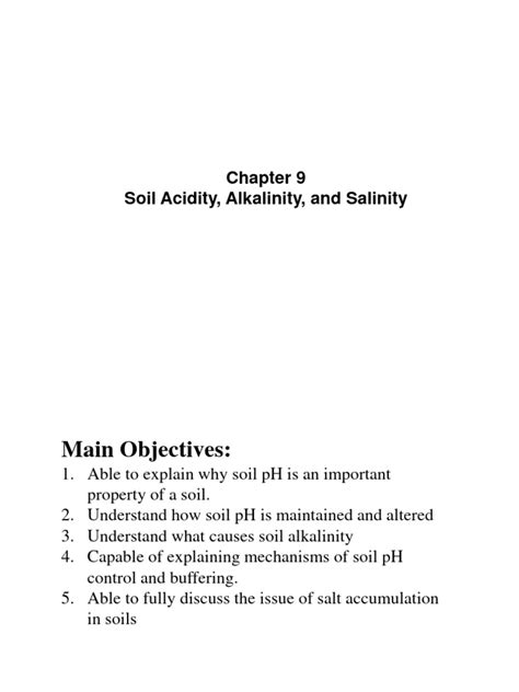 Lesson 7 Acidity Alkalinity And Salinity Pdf Soil Ph