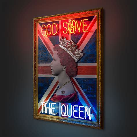 God Save The Queen 317 Illuminati Neon Castle Fine Art