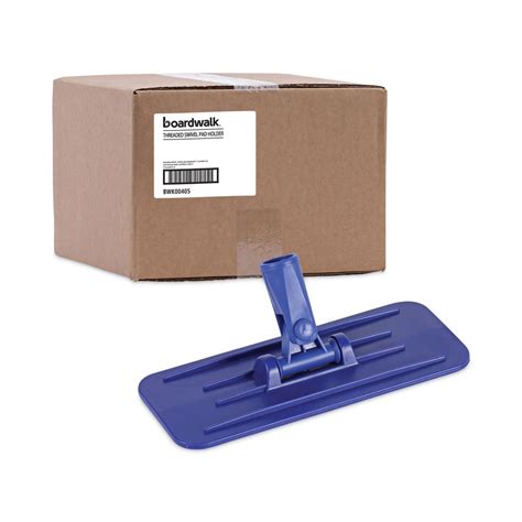 Boardwalk Bwk00405ea Plastic 4 In X 9 In Swivel Pad Holder Blue