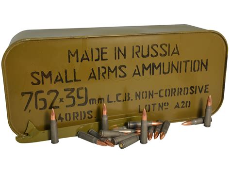 Tulammo 762x39mm Ammo 122 Grain Full Metal Jacket Ammo Can Of 640 32