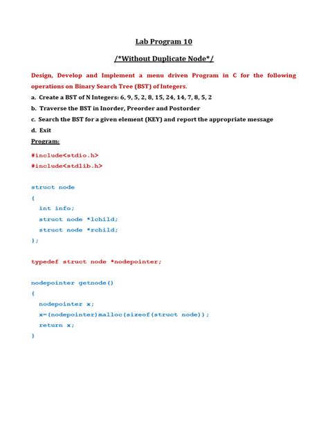 Ds Lab Program10 28 12 2020 Pdf Software Engineering Computing