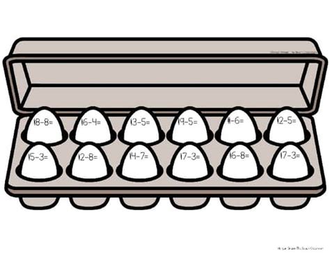 Egg Math Craft Easter Egg Craftivity Subtraction Craft Activity