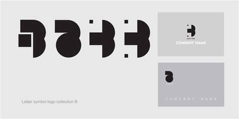 Premium Vector Letter B Shape Logo Design Set Collection