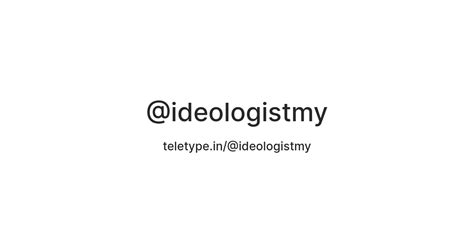 Ideologistmy — Teletype
