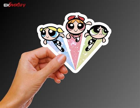 Powerpuff Girls Sticker Cartoon Sticker Decorative Sticker Laptop
