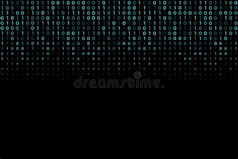 Digital Binary Code Tech Matrix Wallpaper With Falling Numbers Design