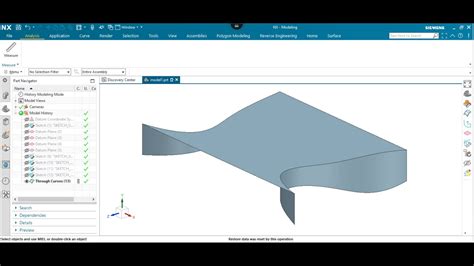 Siemens Nx Through Curves Preserve Shape Youtube