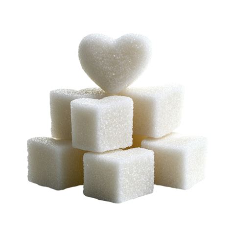 White Sugar Cubes With A Heart Shape 55062037 Png
