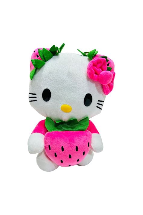 Tmtoysandmore Hello Kitty 25 Cm Pelüş Oyuncak çilekli Kedi Sevgiliye
