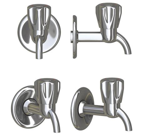 Premium Photo Chrome Tap Set
