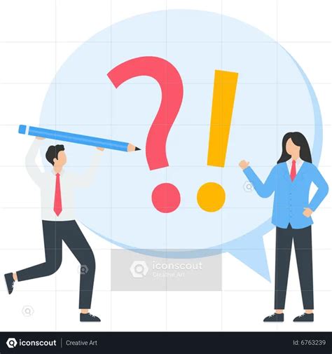 Best Premium Woman And Man Ask Questions And Receive Answers Illustration Download In Png