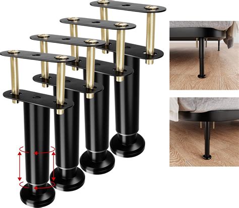 Ruiru Bro Adjustable Bed Frame Support Legsmetal Bed Center Slat Heavy Support Leg