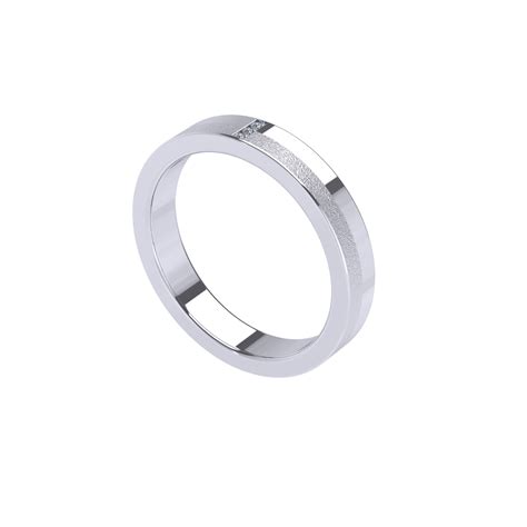 Half Matte And Shiny Sacha Wedding Ring For Women In 18k Gold Zcova