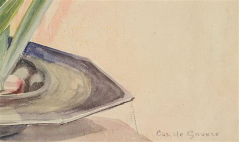 Cor De Gavere 1930s Japanese Iris Bonsai Still Life For Sale At 1stdibs