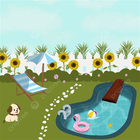 Backyard Pool Clipart