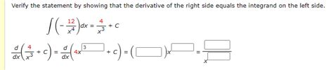 Solved Verify The Statement By Showing That The Derivative