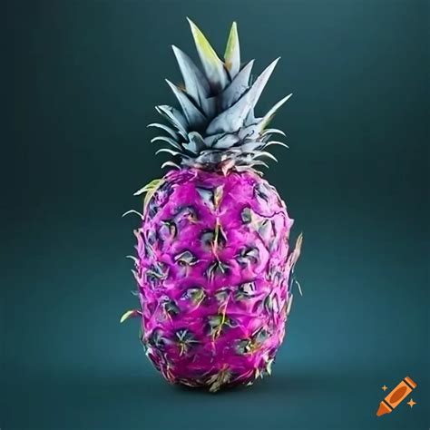 Purple Pineapple With Dragon Fruit Peel