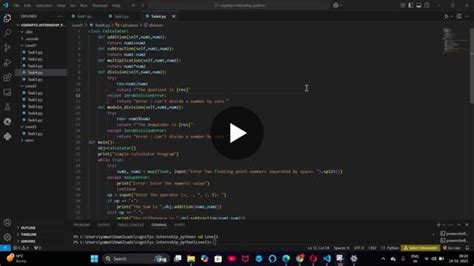 Cognifyz Python Calculatorprogram Pythondevelopment Techinternship