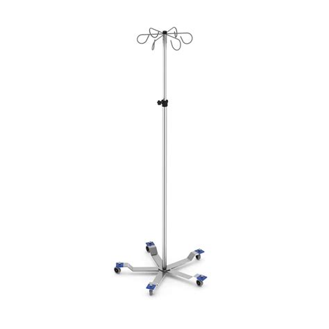 Stainless Steel Medical Iv Stand 68 To 108 Height 4 Or 6 Hooks