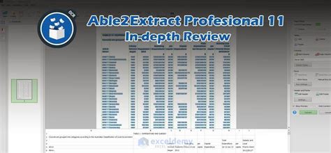Best Pdf To Excel Converter Software Review Able2extract Professional 11
