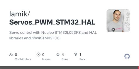 github lamik servos pwm stm32 hal servo control with nucleo stm32l053r8 and hal libraries and