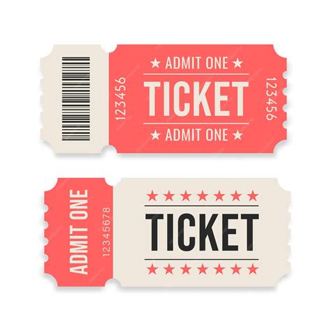 Premium Vector Retro Ticket Vintage Old Style Classic Cinema Ticket
