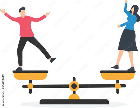 Gender Equality Treat Female And Male Equally Diversity Or Balance