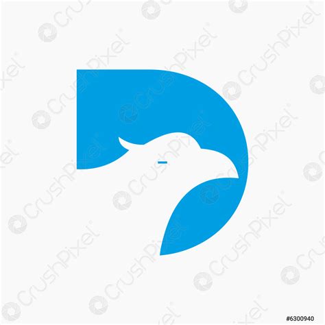 Letter D Eagle Logo Design Transportation Symbol Vector Template