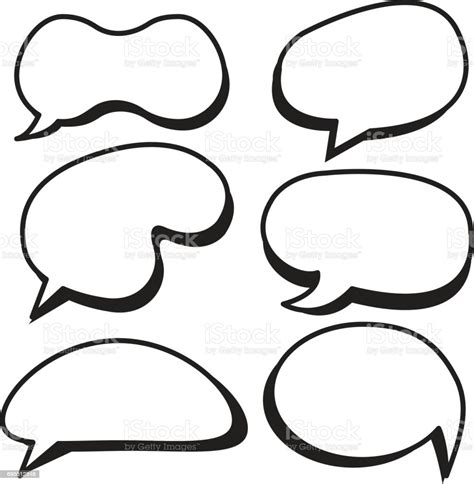 만화 세트 거품 만화 스타일 연설 거품 컬렉션입니다 재미 있는 디자인 벡터 항목 그림입니다 개체 그룹에 대한 스톡 벡터 아트 및 기타 이미지 Istock