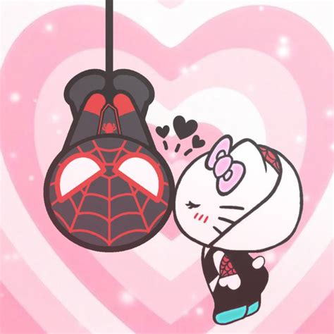 Spider Miles And Kitty Gwen ︎ Hello Kitty Drawing Kitty Drawing