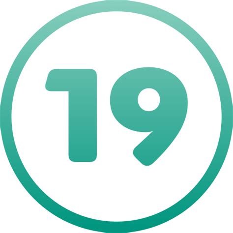 Number 19 Free Education Icons