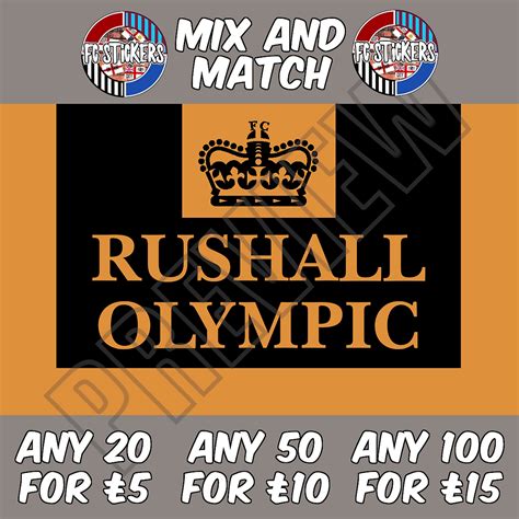 Rushall Olympic Offensive Weekend Fc Stickers