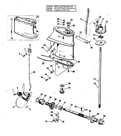 Evinrude Outboard Parts By Hp 18 18202r 1972 Gearcase