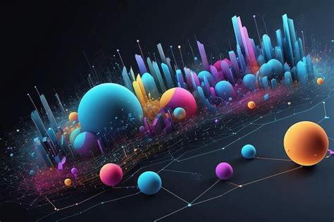 Premium Photo Vector Abstract 3d Big Data Visualization Futuristic