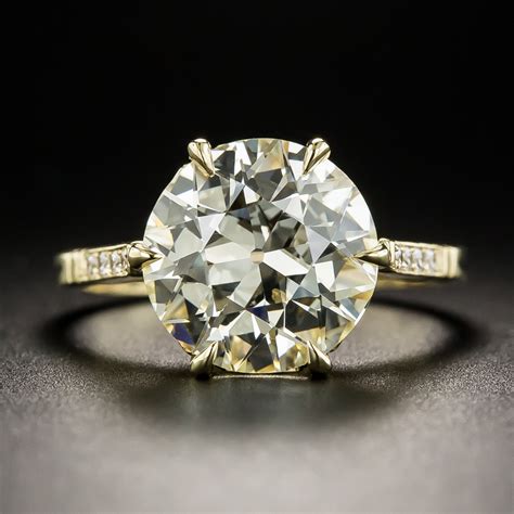 Lang Collection 407 Carat European Cut Diamond Solitaire Ring Gia M Vs1