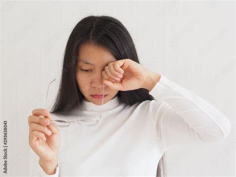 Eye Socket Pain In Asian Woman Cause From The Infection Of The Sinuses
